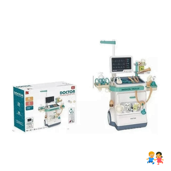 Set De Juego Consultorio Medico Electrocardiograma 26 Pzas.