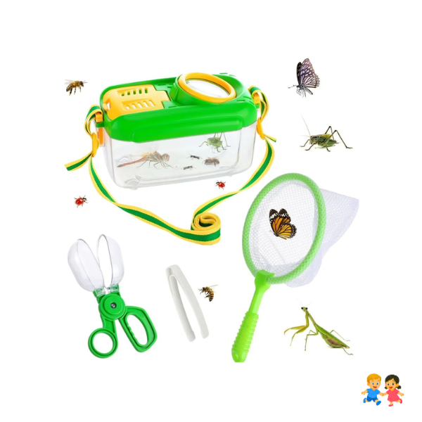 Set Observador Insectos Con Lupa - Contenedor