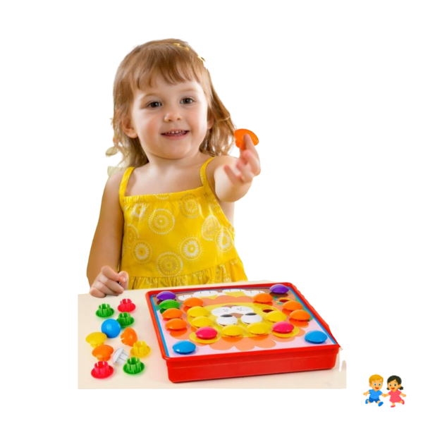 Juego Didáctico Botones Montessori Niños 3 Motricidad Fina 46 Pcs